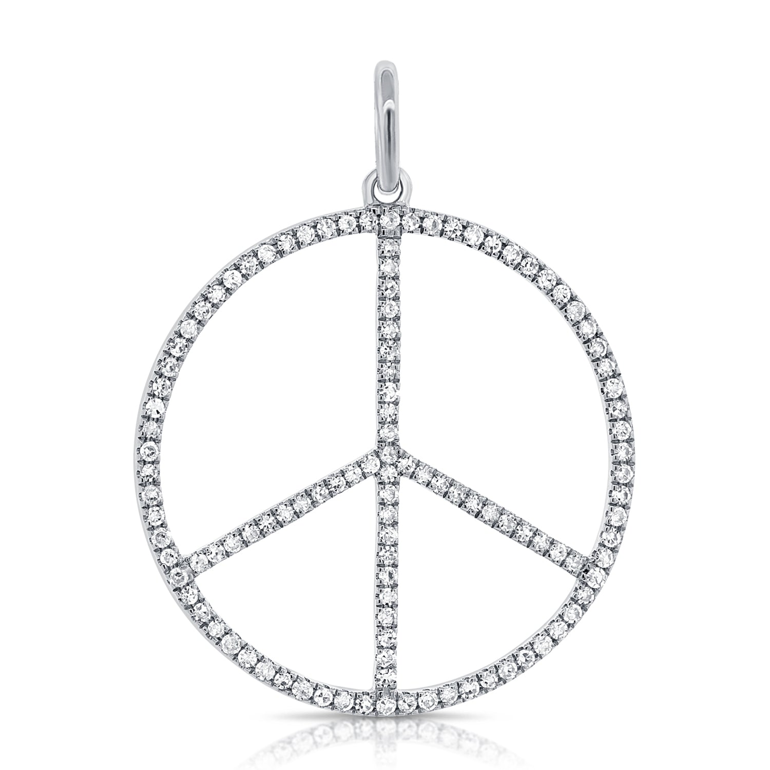 14k Gold & Diamond Peace Sign Charm – Sabrina Design