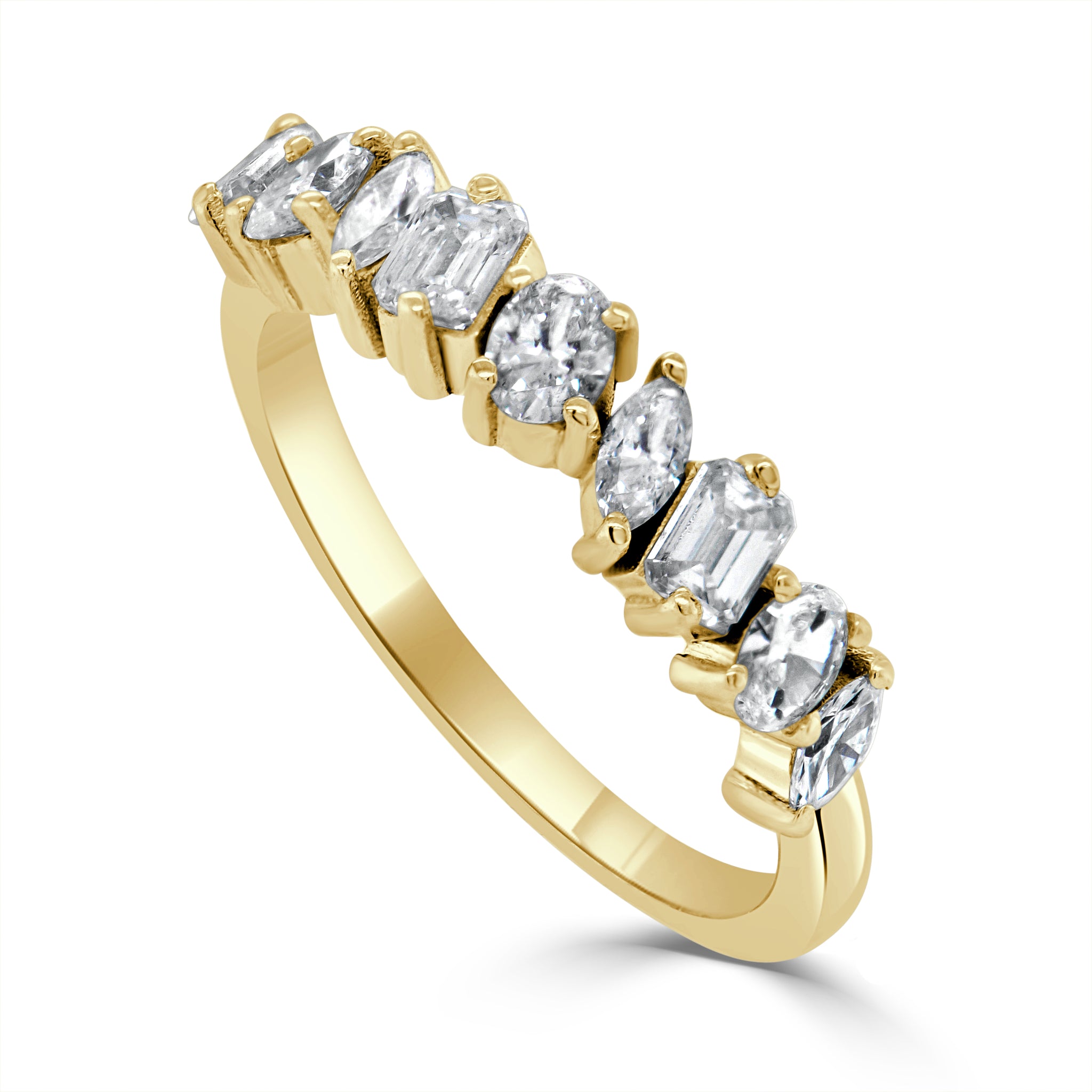 14K Gold & Mixed Fancy-Shape Diamond Ring – Sabrina Design