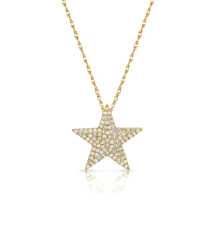 Sabrina Designs 14K Gold Diamond Pave Star Necklace - AAP649 – Sabrina ...