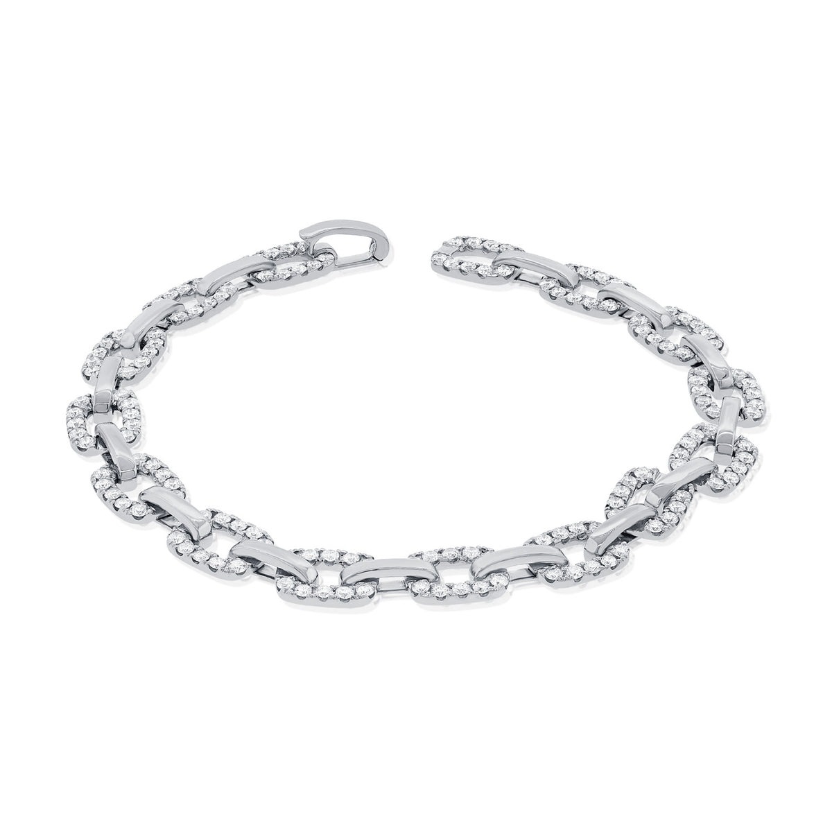 14K Gold & Diamond Link Bracelet – Sabrina Design
