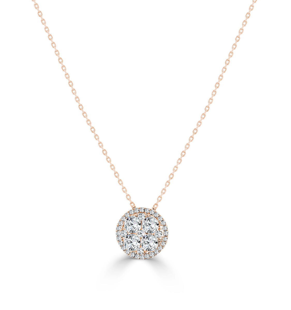 Sabrina Designs 18k Gold Diamond Cluster Necklace - SN10082M – Sabrina ...